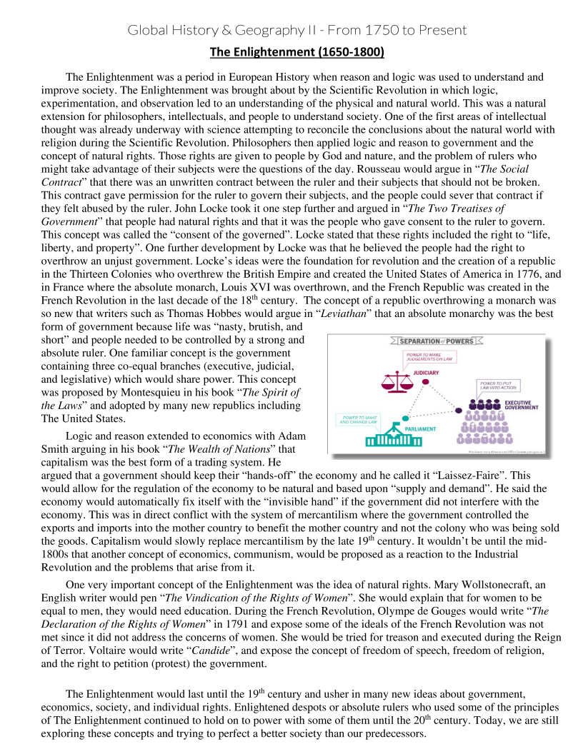 Global II - The Enlightenment - LearnSocialStudies