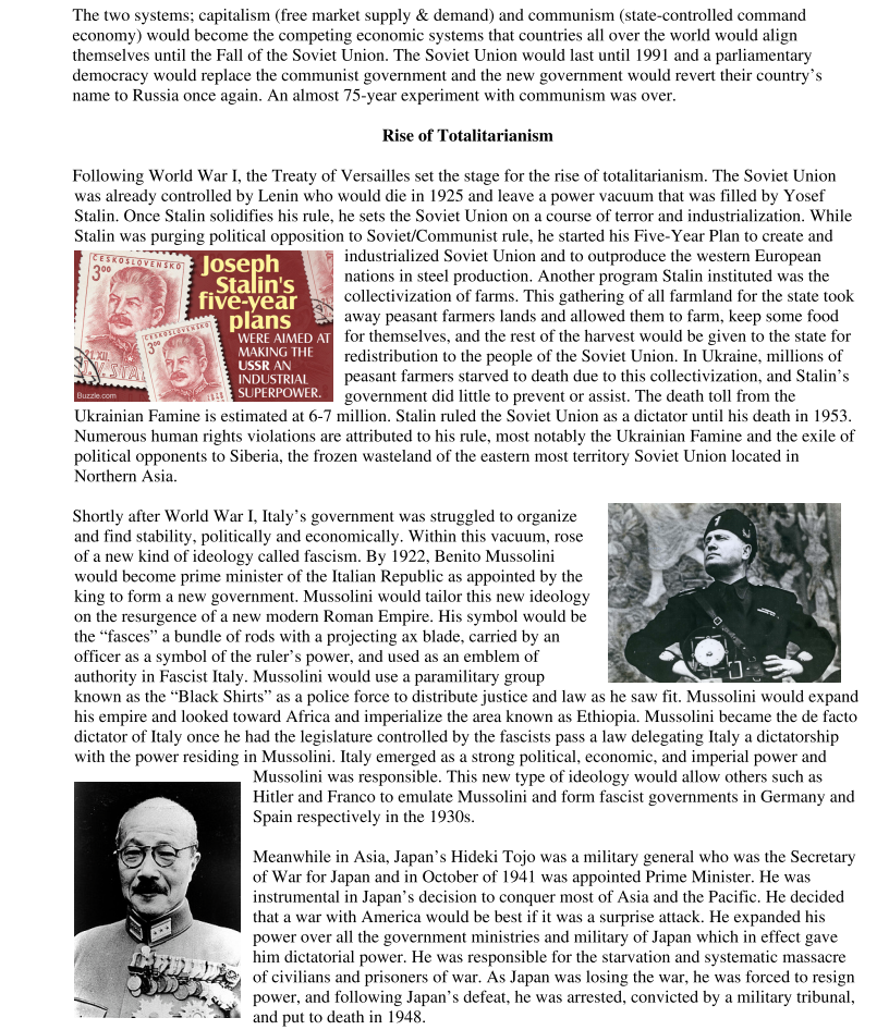 Global II - The Rise of Totalitarianism - LearnSocialStudies