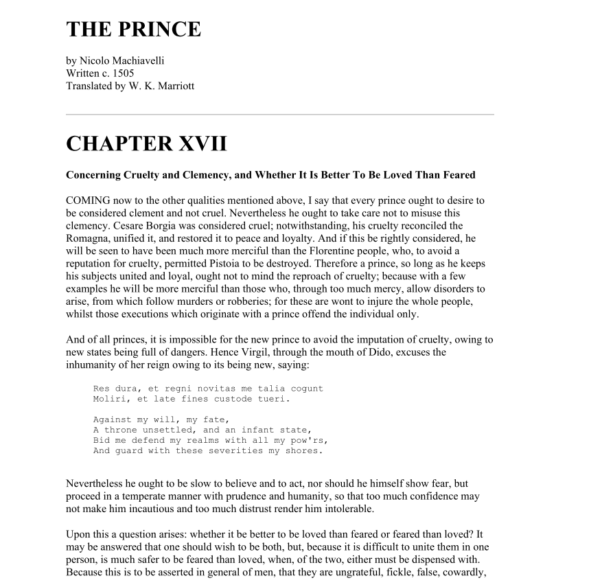 Machiavell - "The Prince" - LearnSocialStudies