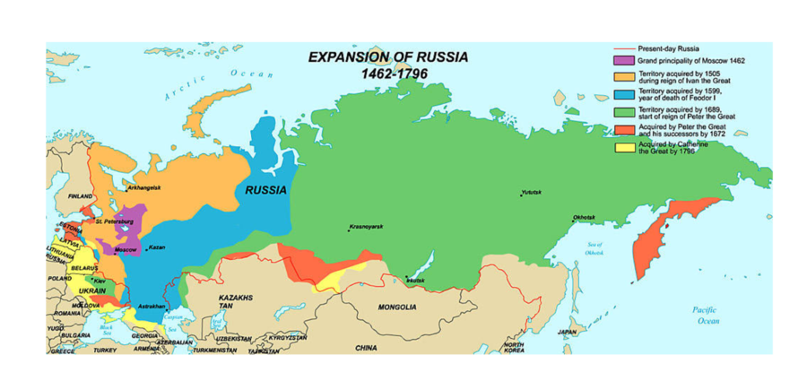 Russian Revolution Map Territorial Evolution Of Russia Wikipedia